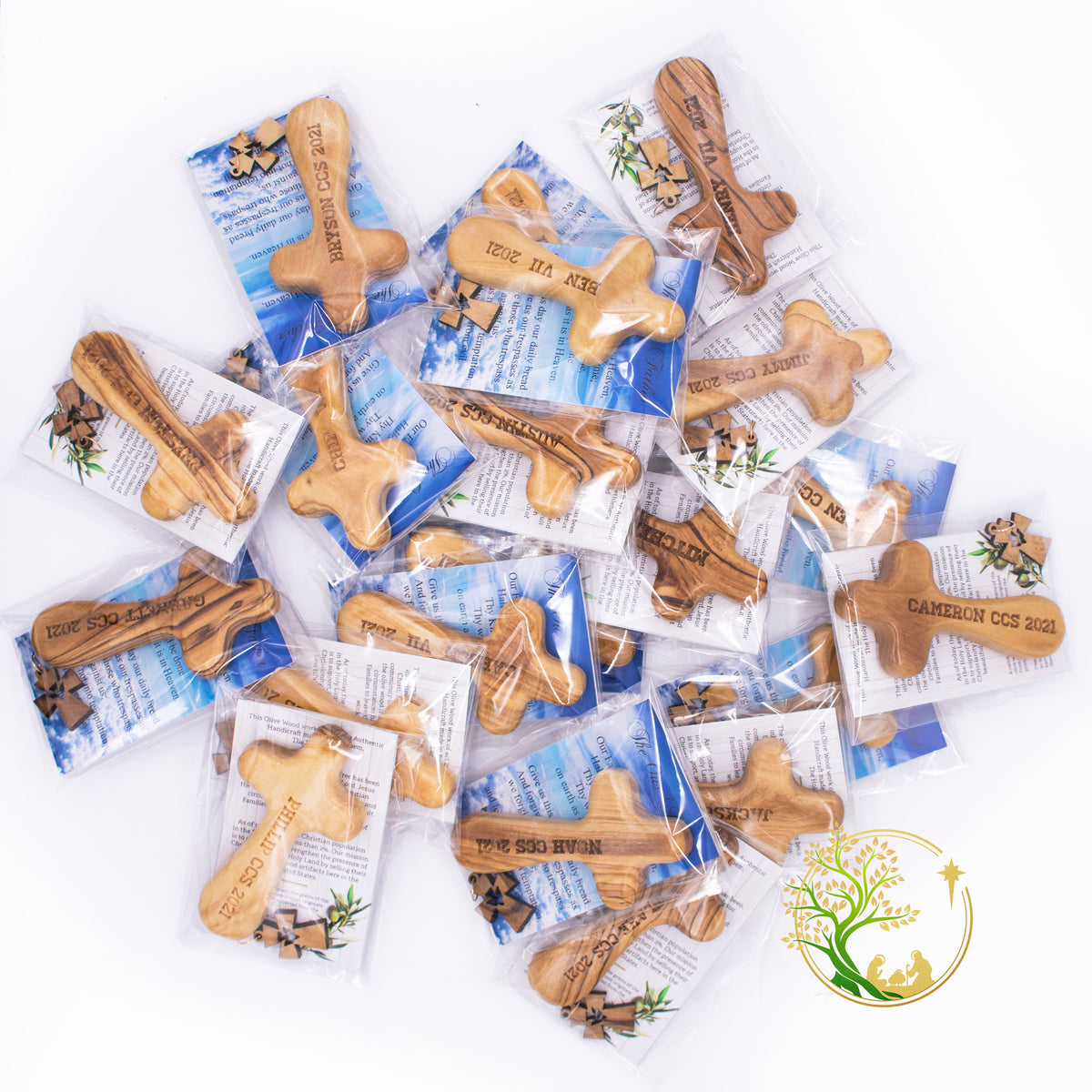 Personalized Olive Wood Comfort cross from the Holy Land – The Holy ...