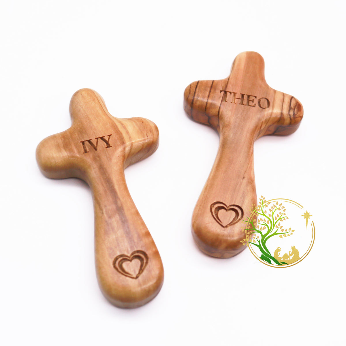 Comfort Cross for couples | Personalized Olive wood Comfort cross gift ...