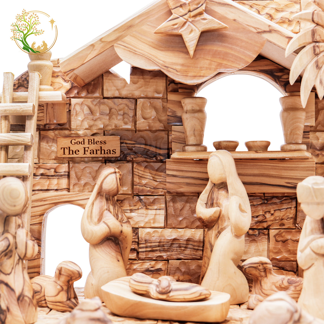 Christmas Nativity Set | Holy Land Olive Wood Nativity Scene for Chris ...