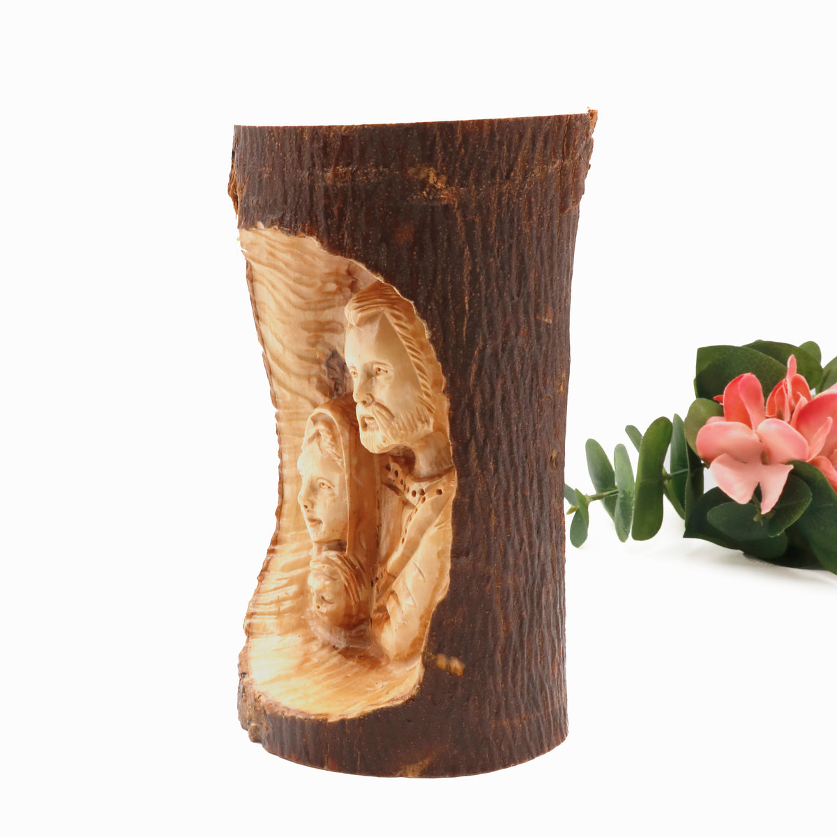 Holy Family Hand carved figurine carved out of olive tree branch. Holy ...